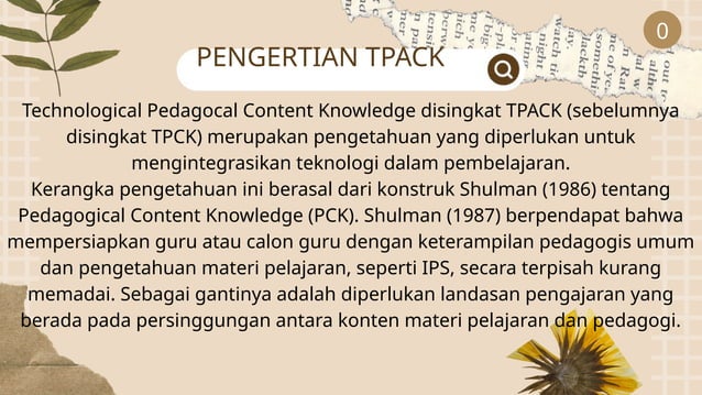 Tugas Presentasi IPS pembelajaran berbasis TPACK | PPT