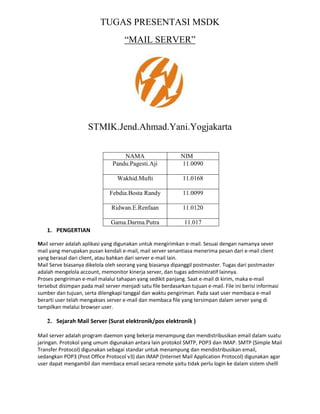 Presentasi MSDK Mail Server | PDF