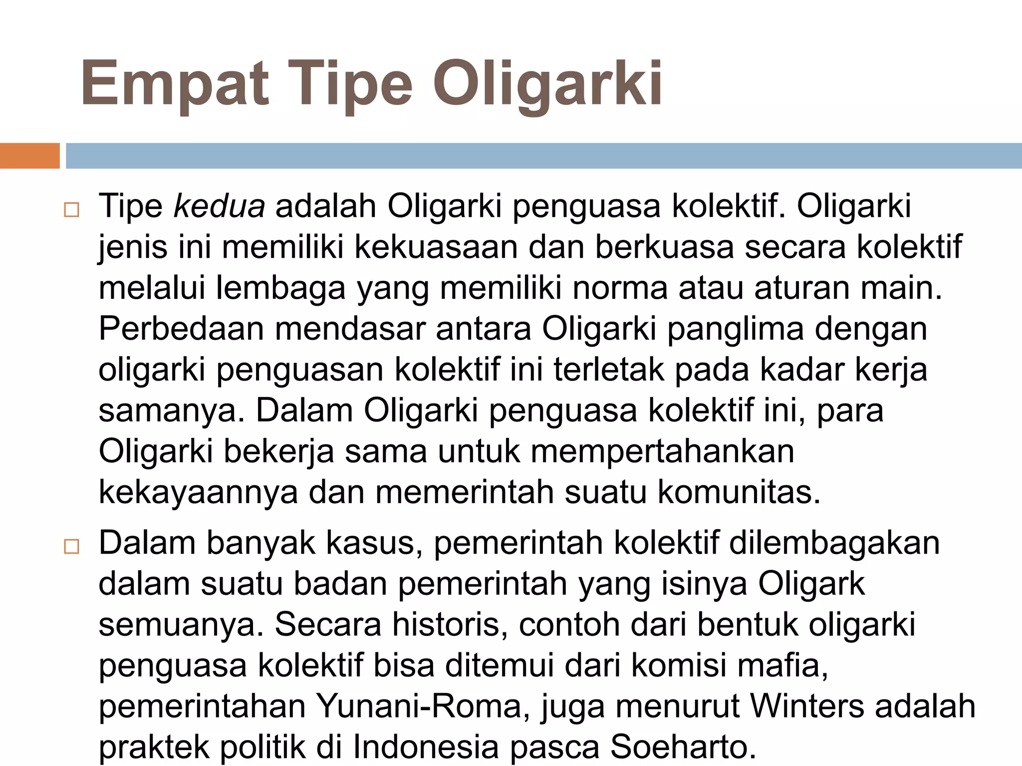 Teori oligarki | PPTX