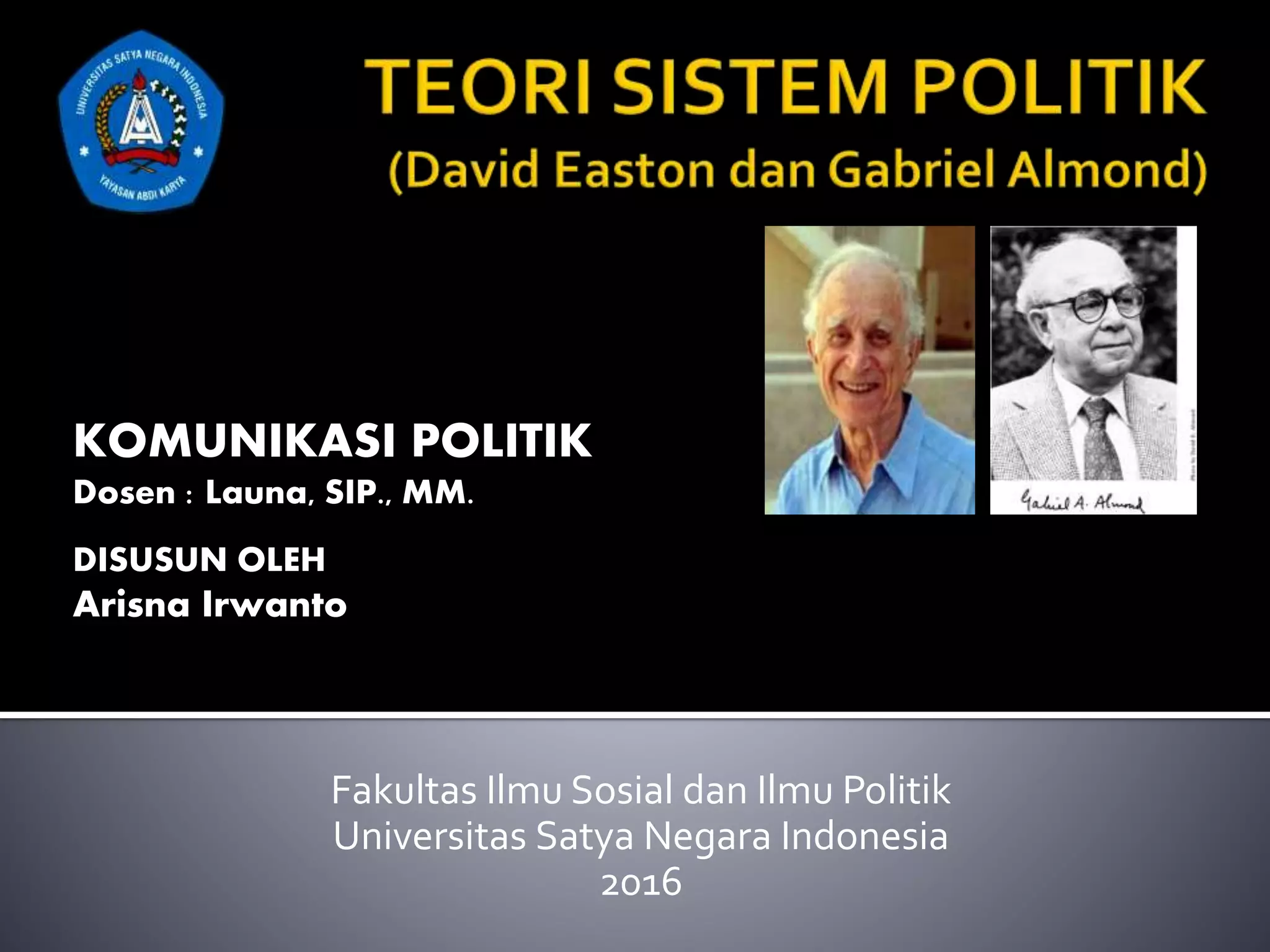 Teori sistem politik | PPTX