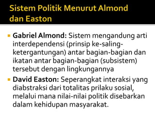 Teori sistem politik | PPTX