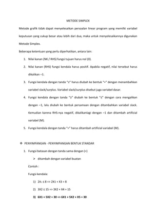 Tugas program linier. maksimisasi sama dengan. | PDF