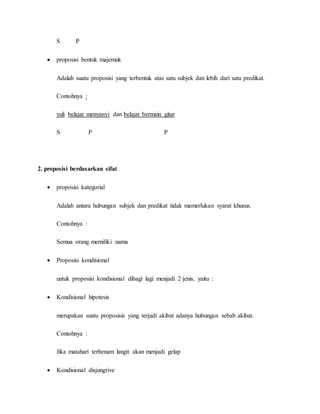 Proposisi Logika Matematika | DOCX
