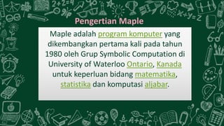 Geogebra dan Maple | PPTX