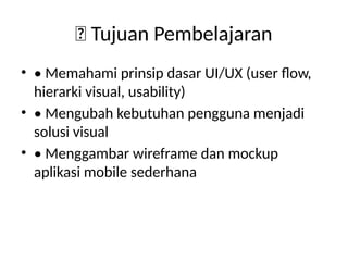 Rancangan UI/UX (User Interface & User Experience Design) yang cocok ...