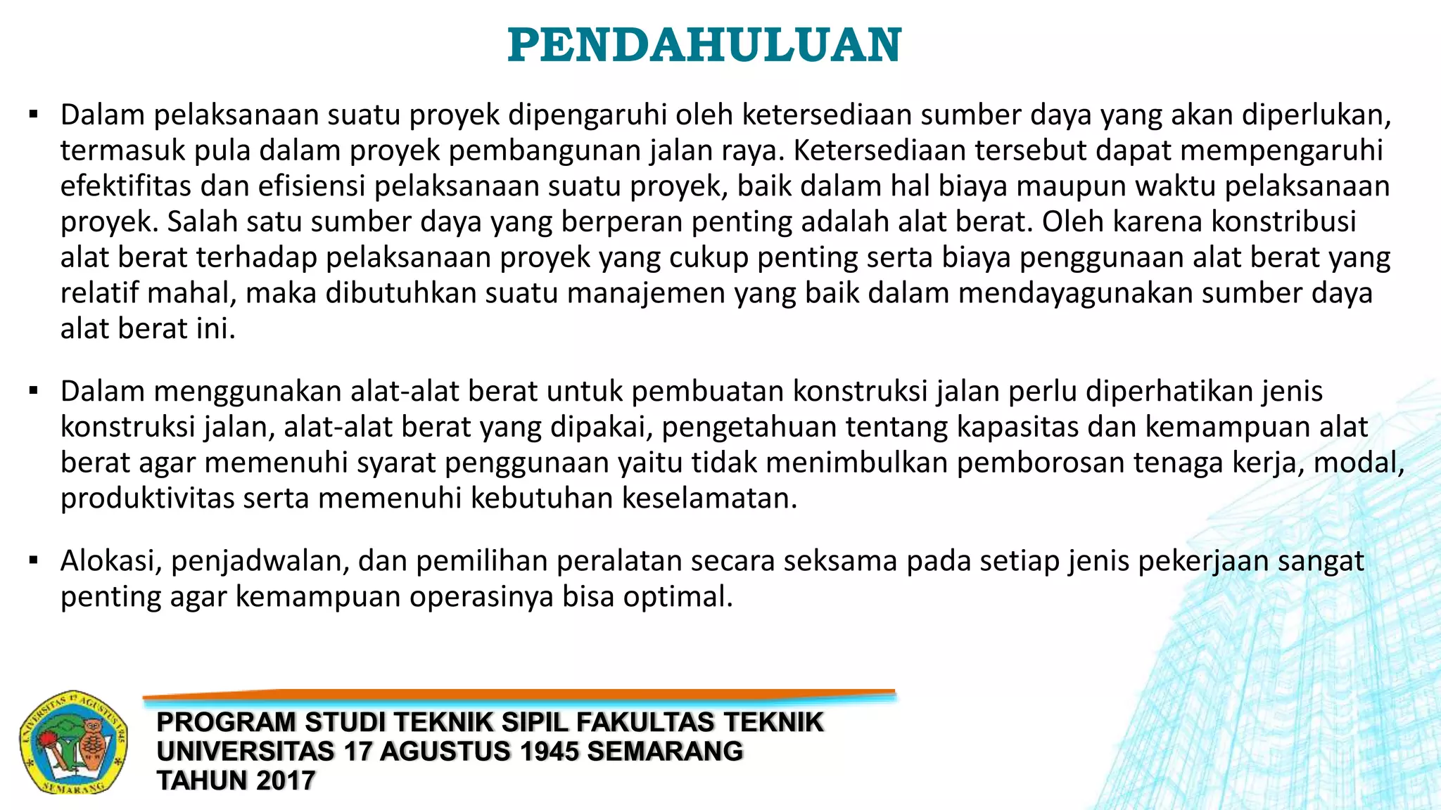 Alokasi Kebutuhan Alat Berat | PPTX