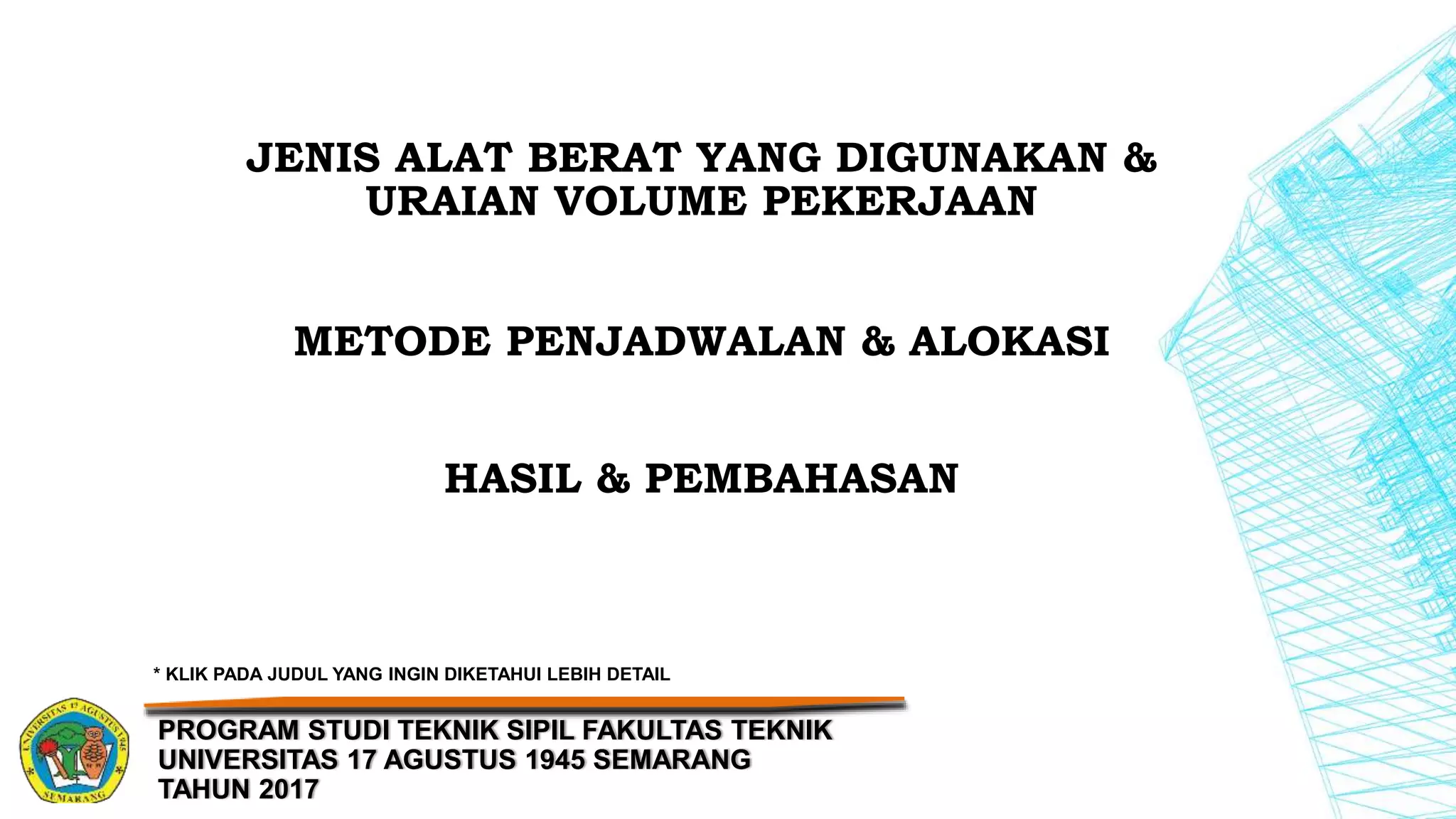 Alokasi Kebutuhan Alat Berat | PPTX