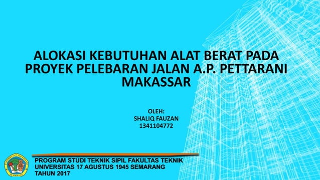Alokasi Kebutuhan Alat Berat | PPT