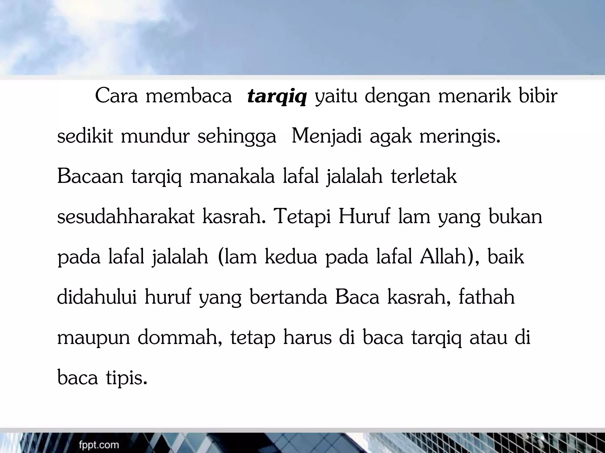 hukum bacaan ل dan ر | PPTX
