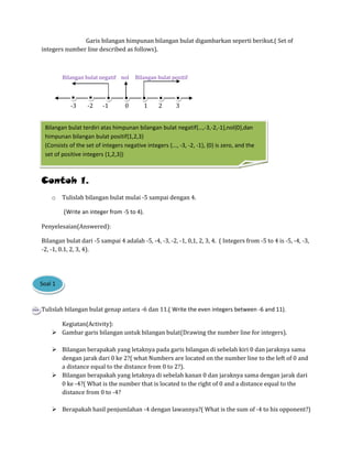 LKS tentang Bilangan bulat | DOCX