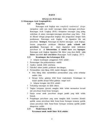 Tugas Rancangan Percobaan dengan metode RAL | DOCX