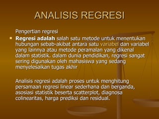 Tugas Regresi Punya Agus | PPT