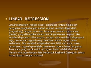Tugas Regresi Punya Agus | PPT