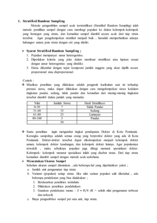 Tugas resume metode sampling | DOCX