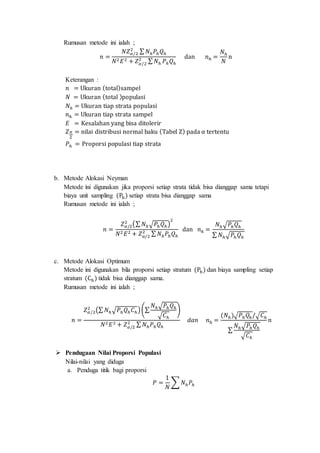 Tugas resume metode sampling | DOCX