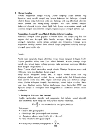 Tugas resume metode sampling | DOCX