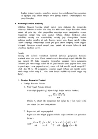 Tugas resume metode sampling | DOCX