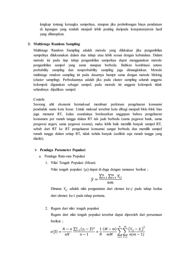 Tugas resume metode sampling | DOCX