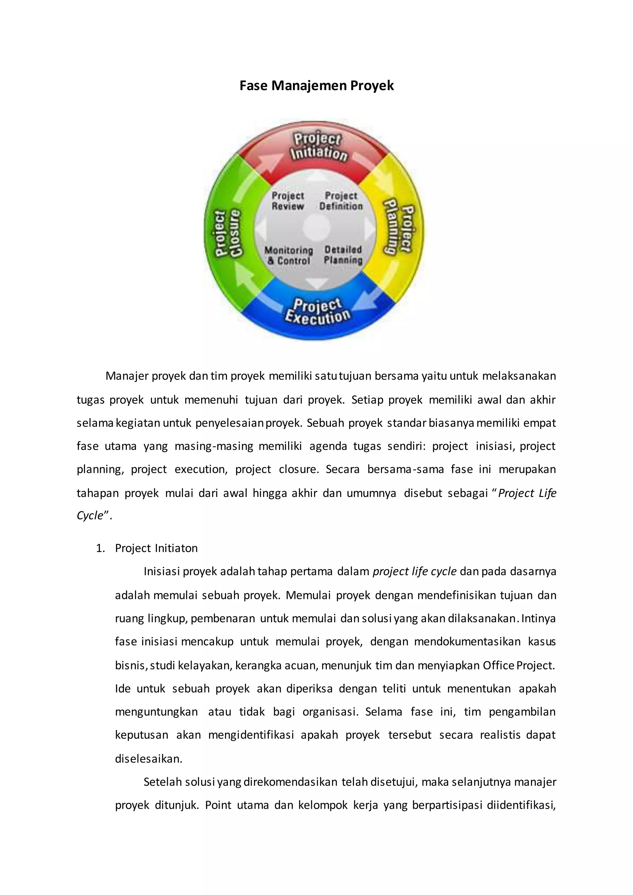 Project Management Life Cycle - 13410100139 | DOCX