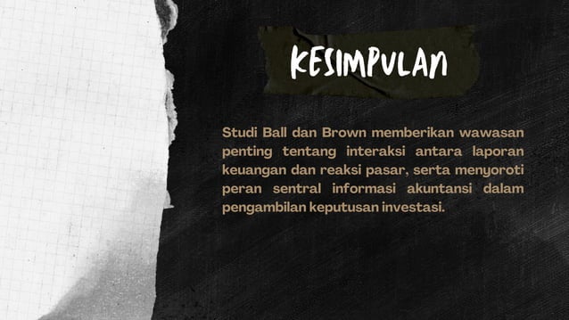Review jurnal Ray Ball and Philip Brown, “An Empirical Evaluation of ...