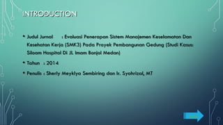 contoh Review SMK3 Berdasarkan artikel.ppt