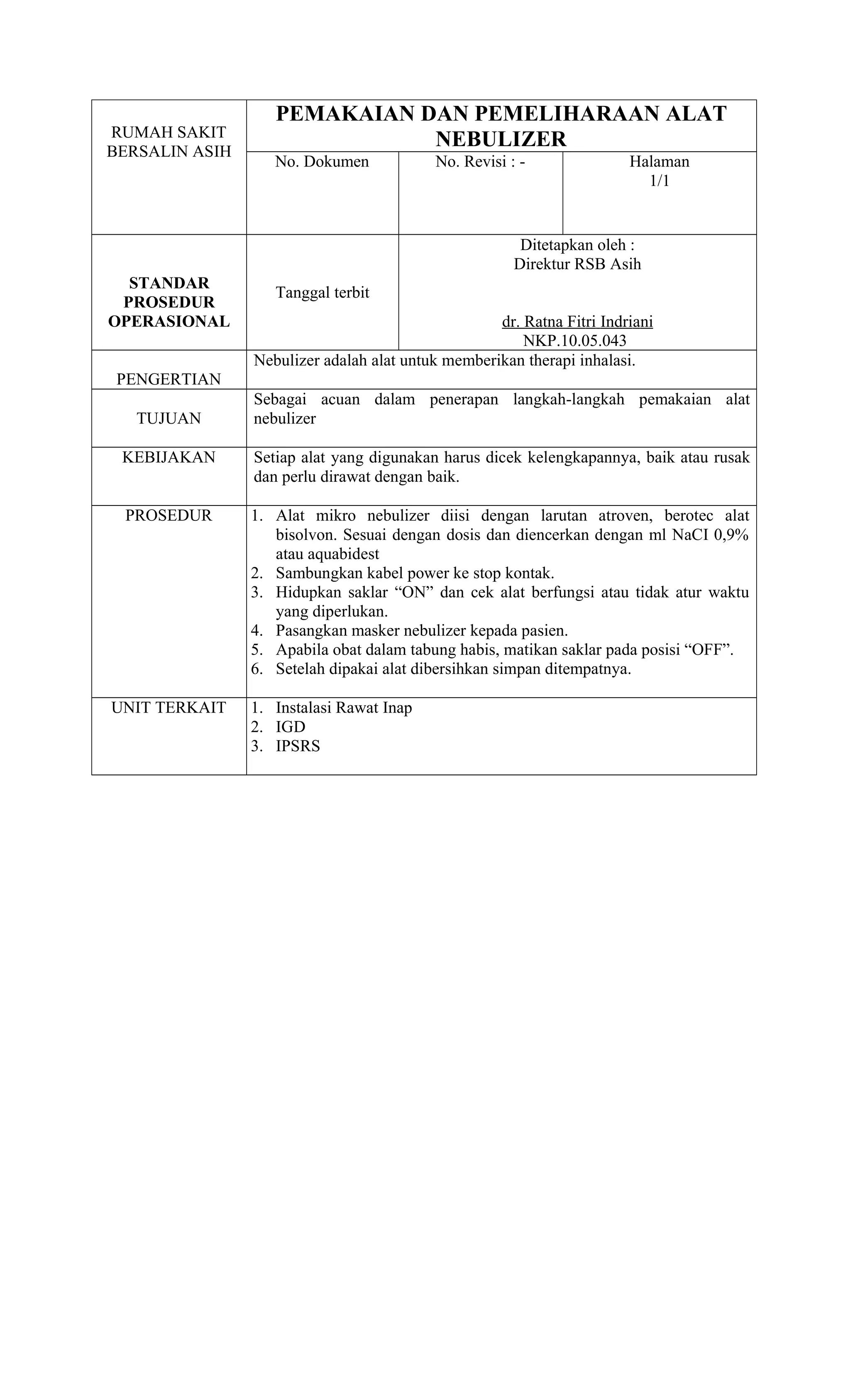 STANDAR OPERASIONAL PROSEDUR DAN DIAGRAM ALIR PEMERIKSAAN PASIEN DI ...