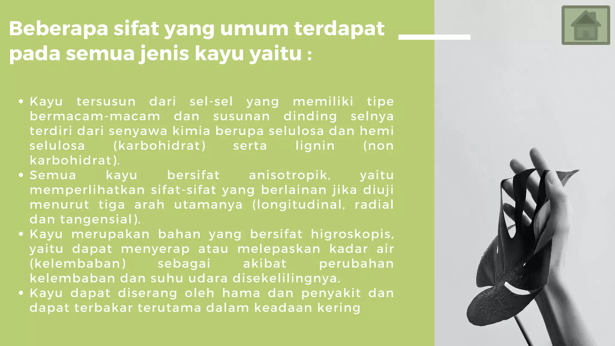 KARAKTERISTIK DAN SIFAT-SIFAT KAYU | PDF