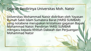 Tugas keyarsian dan pemikiran Moh Natsir | PPTX