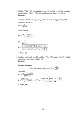 Tugas ringkasan materi bab 8 fisika modern tentang molekul (adi & andi ...