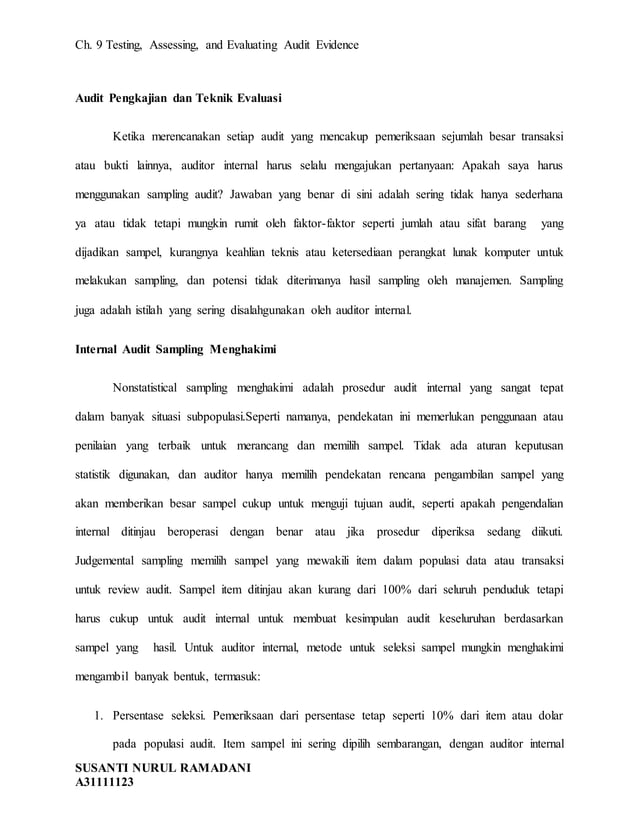 Tugas rmk ch 9 susanti nurul ramadani | PDF