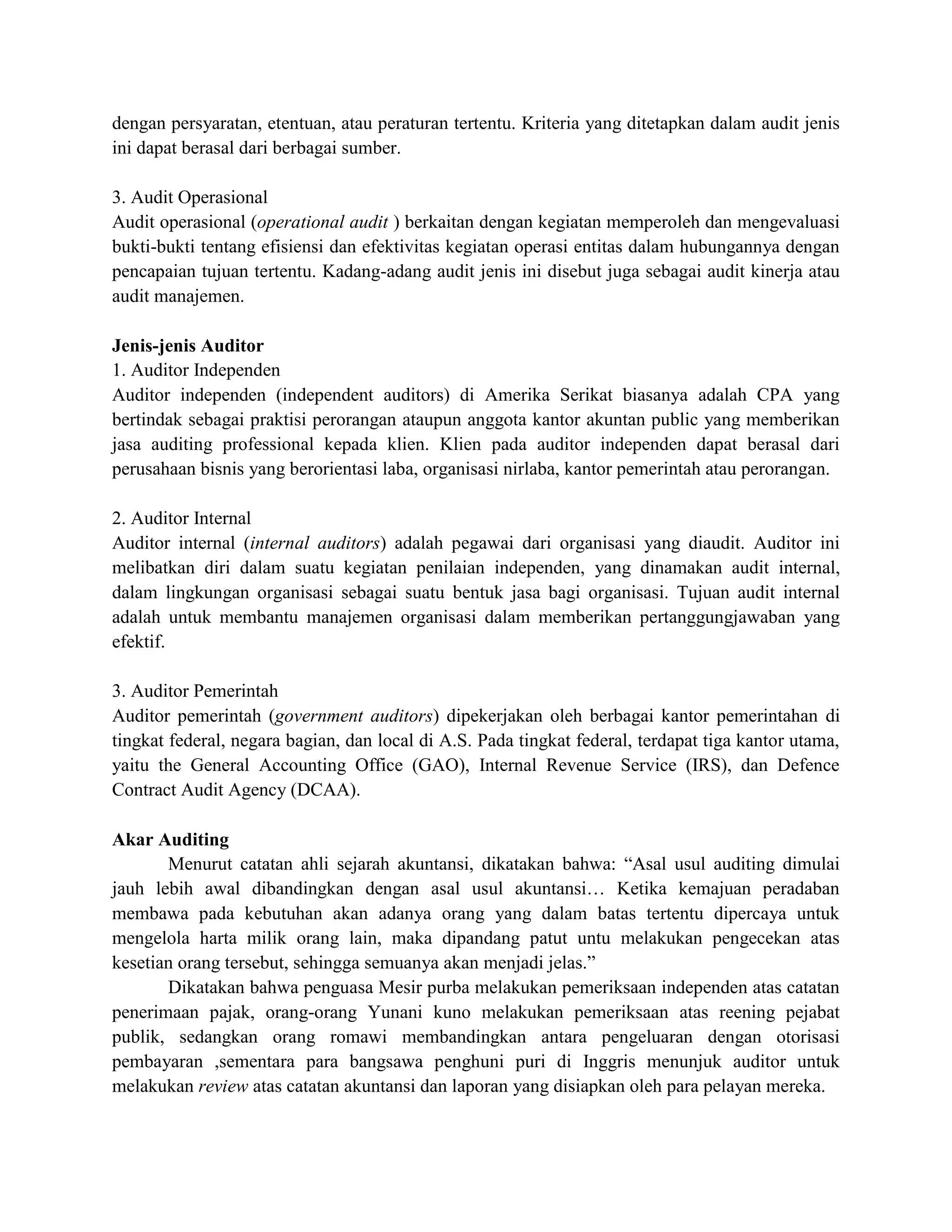 Tugas rmk chapter 1 pengauditan | DOCX