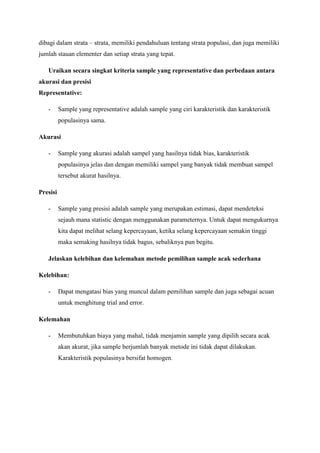 Tugas rm sample pop johannes gunawan 10111250 | PDF