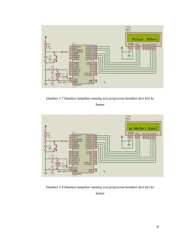 Running Text on LCD ATMEGA 8535 | PDF