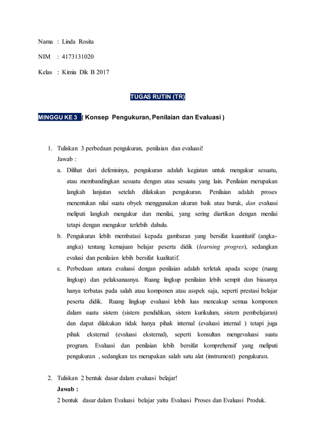 KONSEP PENGUKURAN, PENILAIAN, DAN EVALUASI | DOCX