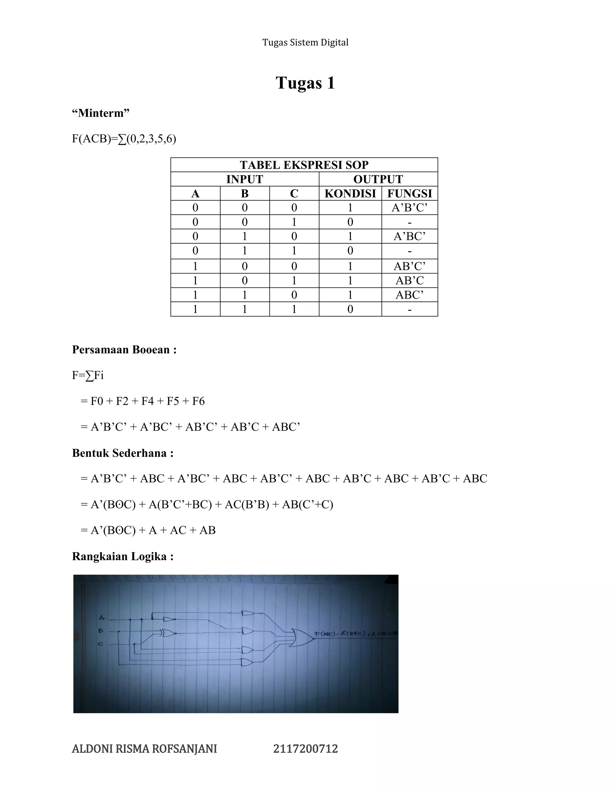 Cara Menghitung Minterm | PDF