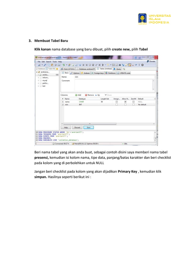 cara mudah instalasi & konfigurasi di MariaDB | PDF