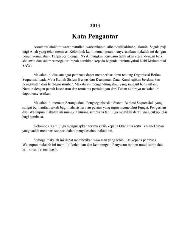 Tugas sbkd ~organisasi berkas sekuensial~ | PDF