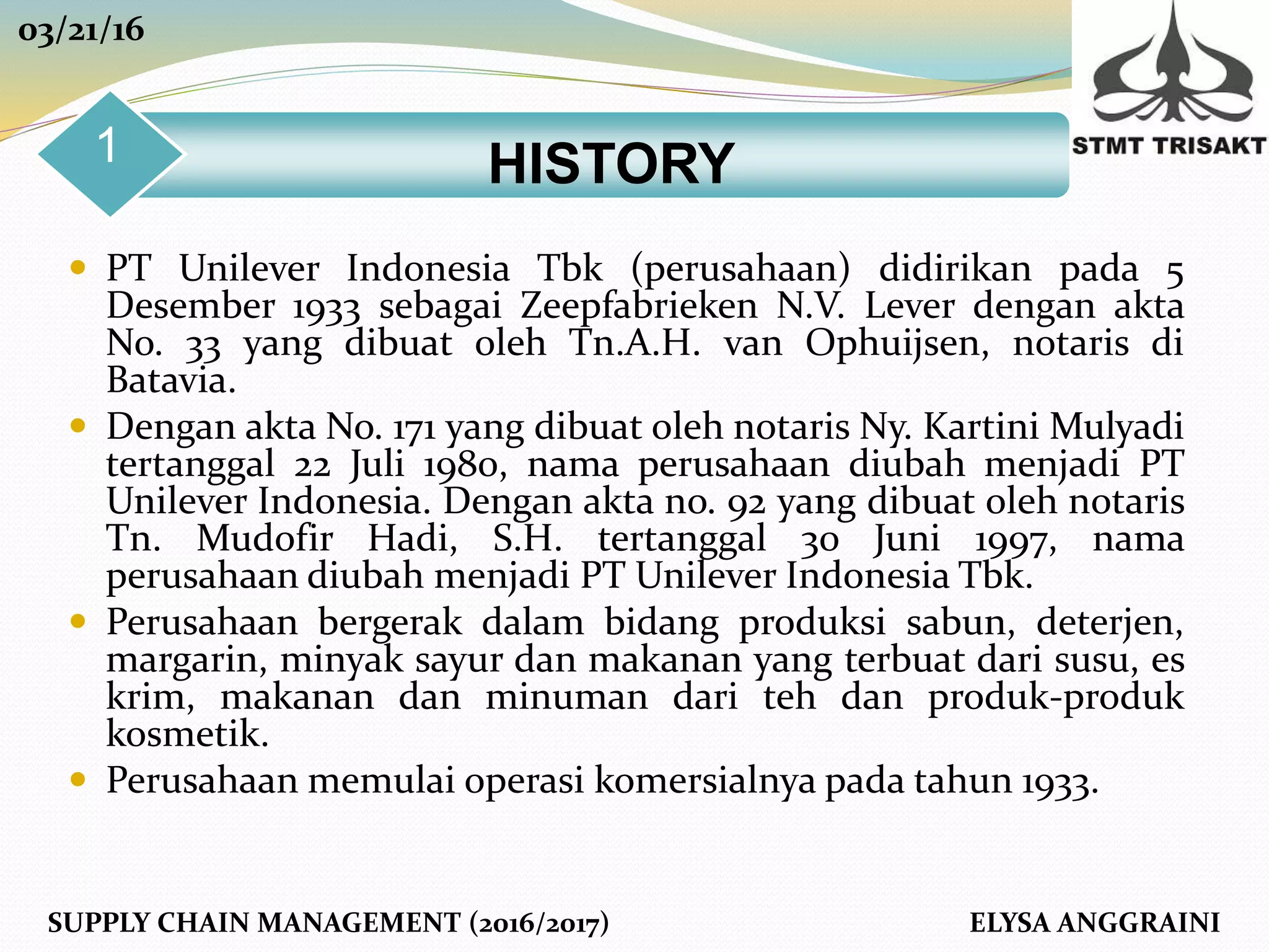Tugas scm (unilever ppt) | PPSX
