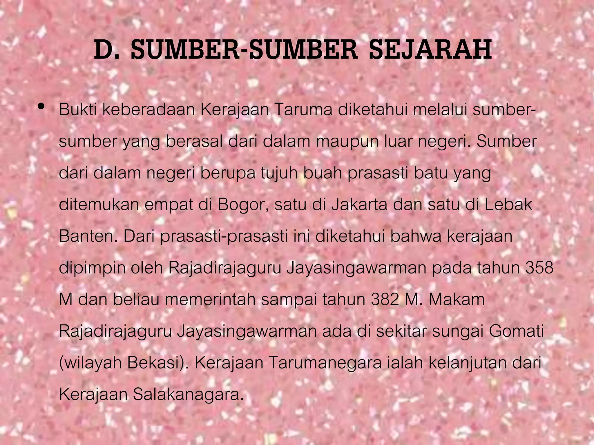 Kerajaan Tarumanegara-Sejarah Indonesia | PPTX