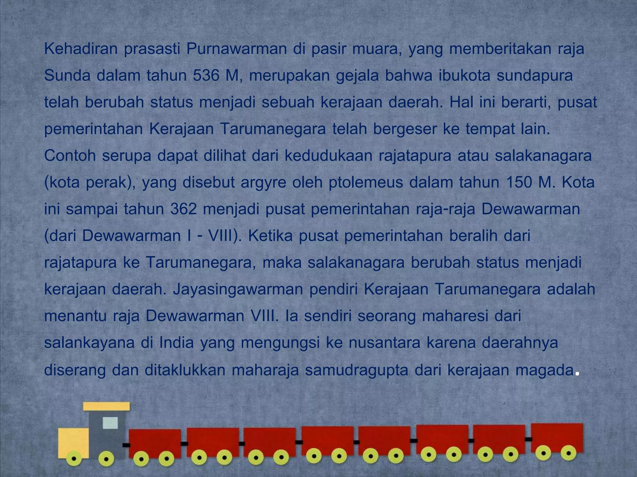 Kerajaan Tarumanegara-Sejarah Indonesia | PPTX
