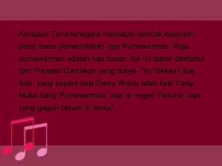 Kerajaan Tarumanegara-Sejarah Indonesia | PPTX