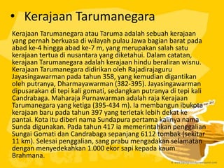 Kerajaan Tarumanegara-Sejarah Indonesia | PPTX