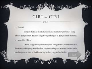 Pengertian Sejarah sebagai Peristiwa,Kisah,Ilmu,dan Seni | PPTX