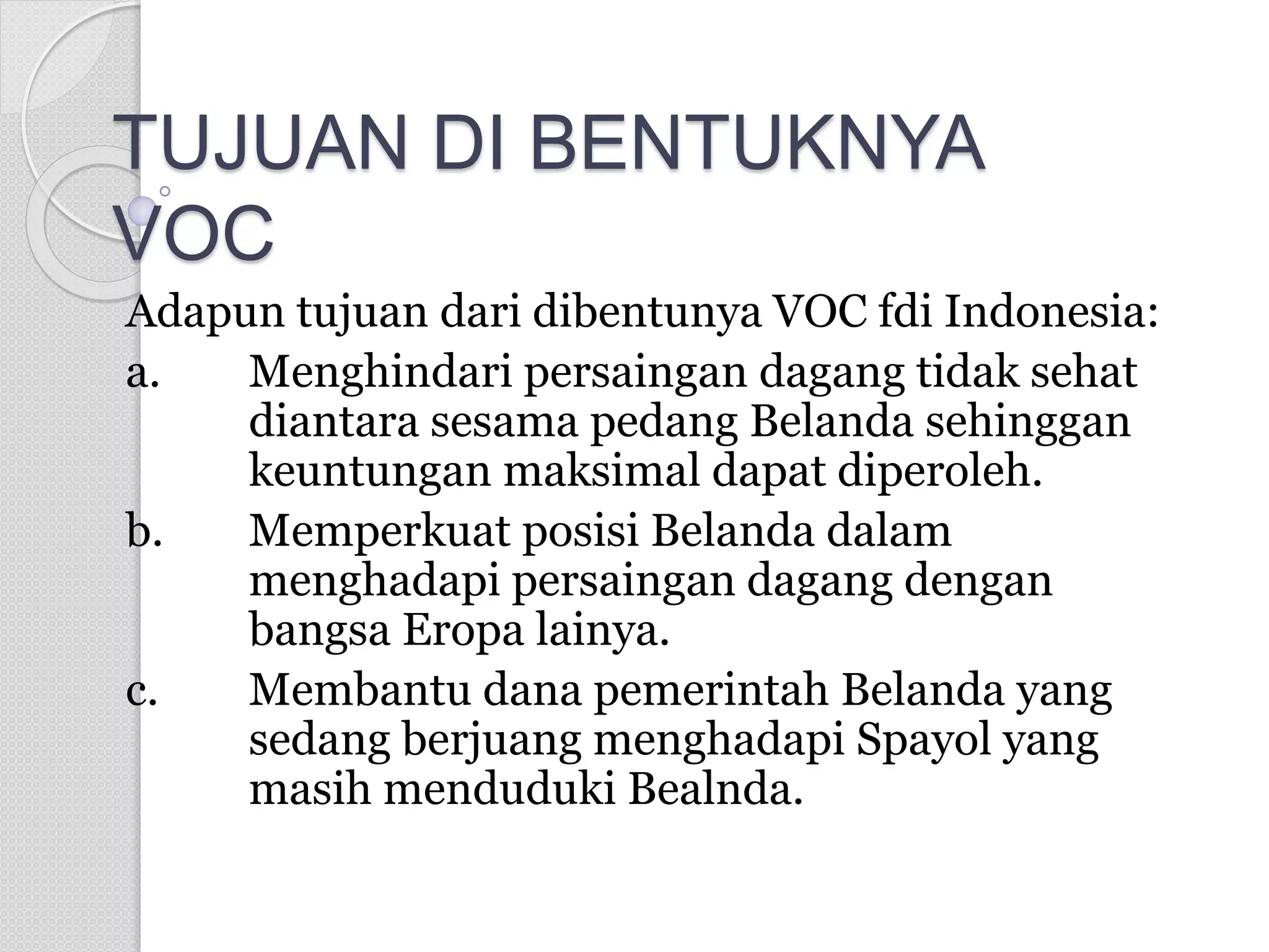 Tugas sejarah indonesia voc | PPT