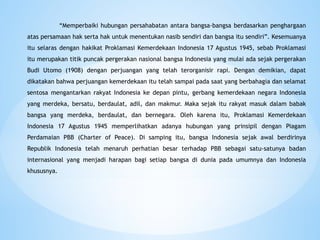 Pengakuan Pbb Terhadap Kemerdekaan Indonesia Pptx