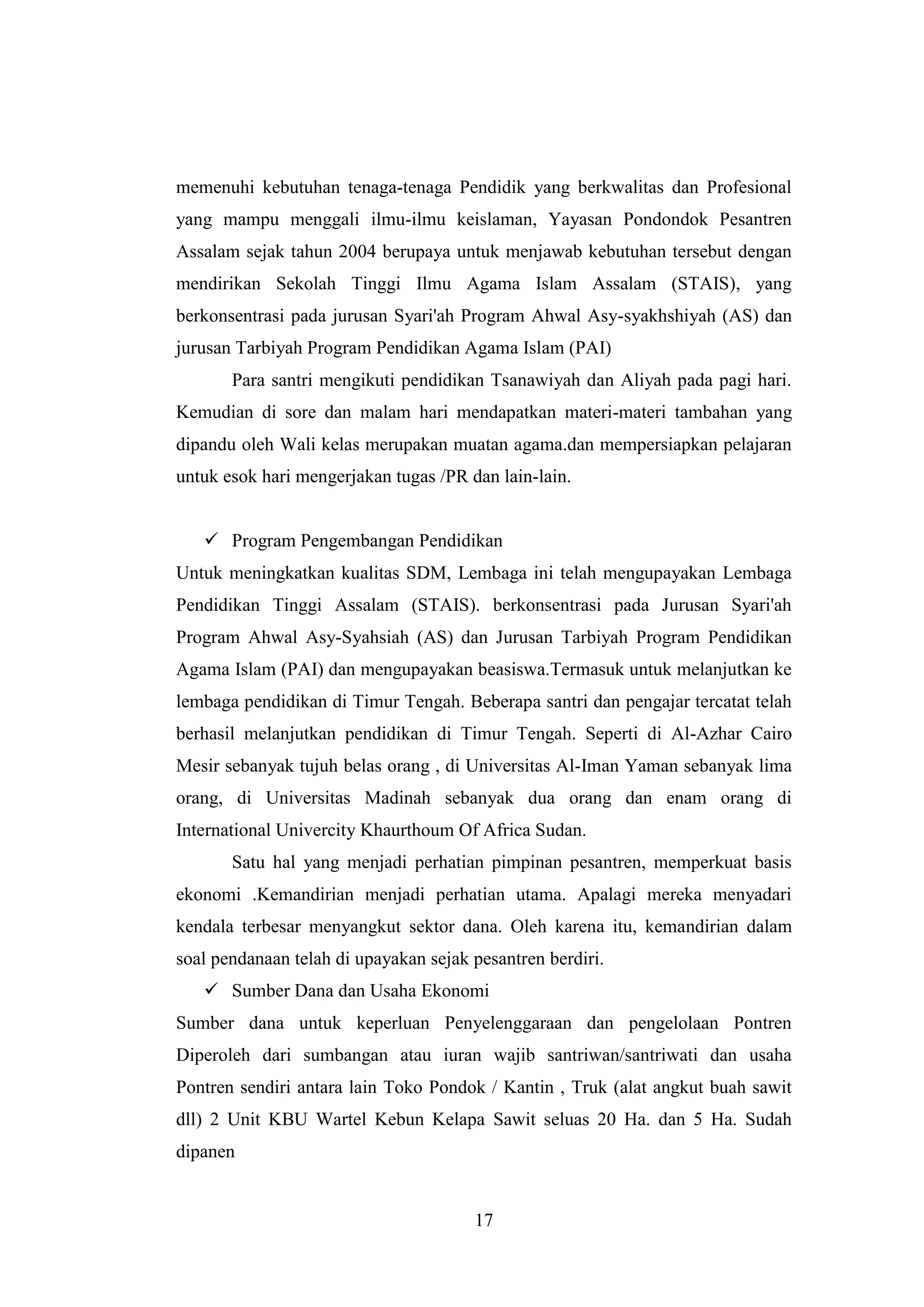 Tugas sejarah pondok pesantren assalam | DOCX