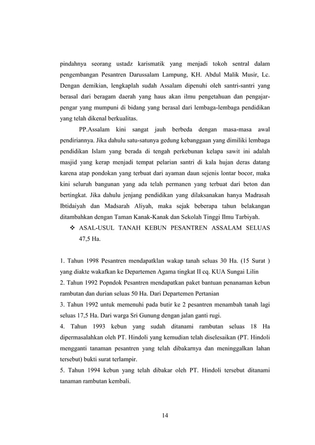 Tugas sejarah pondok pesantren assalam | DOCX