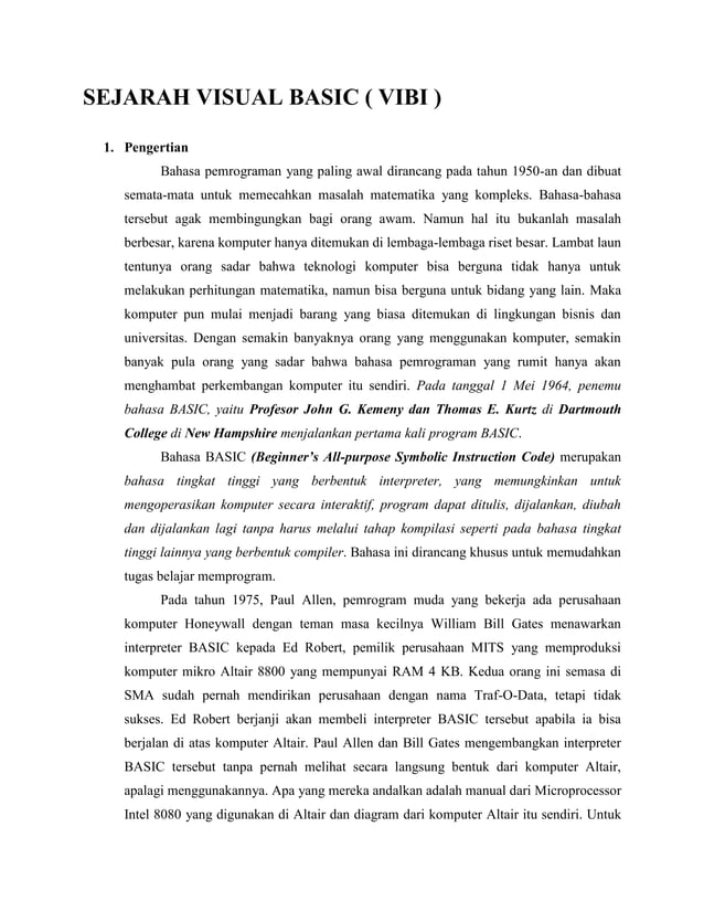 Tugas sejarah vibi | PDF