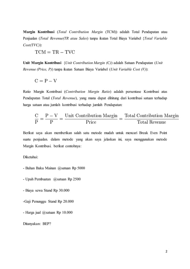 margin kontribusi | DOCX