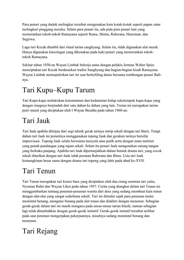 JENIS-JENIS TARI | PDF